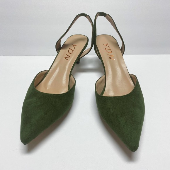 YDN | Shoes | Ydn Suede Slingback Pointed Toe Stiletto Mid Heels | Poshmark